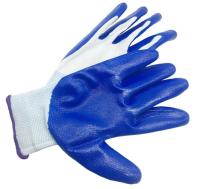 China 43 Grams Polyester Liner Nitrile Work Gloves High Temperature Resistance for sale