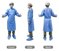 China AAMI Level 1 SMS 25gsm Disposable Infection Control Gowns Open Back for sale