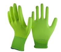 China Unisex 13G Garden Bamboo Fiber PU Work Gloves  Alkali Resistance for sale