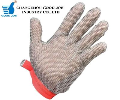 China 304 Stainless Steel Ring Metal Mesh Butcher Cutting Gloves for sale