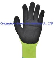 China Oilfield HPPE Impact Sandy Nitrile Coating TPR Anti Impact Cut Resistant Gloves for sale