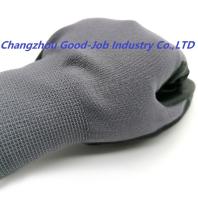 China 15G Superfine Foam Nitrile Rubber Palm Coated Work Gloves With CE EN388: 4121 for sale