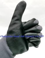 China 15G Superfine Foam Nitrile Rubber Palm Coated Work Gloves With CE EN388: 4121 for sale
