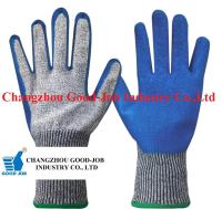 China HPPE 10G knitted Liner With Latex Dipped Palm Coated En388 Anti-cut Non-slip Protective Hand Gloves for sale