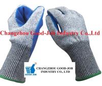 China HPPE 10G knitted Liner With Latex Dipped Palm Coated En388 Anti-cut Non-slip Protective Hand Gloves for sale