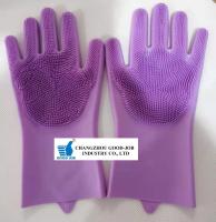 China 160g Silicone Dish Scrubber Hand Gloves For Dishwashing for sale