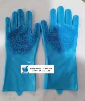 China 160g Silicone Dish Scrubber Hand Gloves For Dishwashing for sale