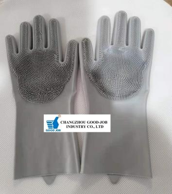 China 160g Silicone Dish Scrubber Hand Gloves For Dishwashing for sale