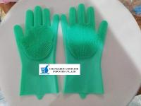 China 160g Silicone Dish Scrubber Hand Gloves For Dishwashing for sale