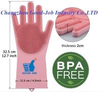 China Eco Friendly BPA Free Silicone Dishwashing Protective Work Gloves for sale