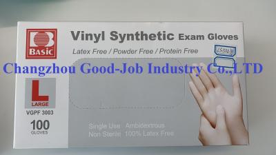 China ASTM D5250 PVC  Disposable Synthetic Vinyl Exam Gloves for sale