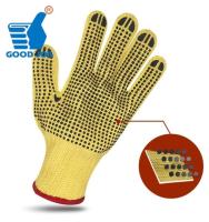 China Aramid Fiber Insulated  Cut 5 Resistant Gloves With PVC Dots for sale