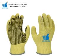 China Aramid Fiber Insulated  Cut 5 Resistant Gloves With PVC Dots for sale