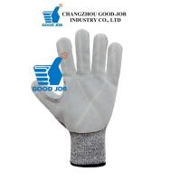 China HPPE Polyethylene Puncture Resistant Cow Leather Level 5 Gloves for sale