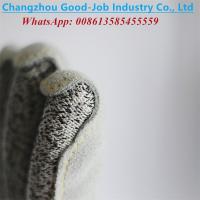 China 13G Finger Covered Cut Resistant HPPE Cut Proof Working Hand Gloves Level 5 Cow Split Leather Welding Gloves for sale
