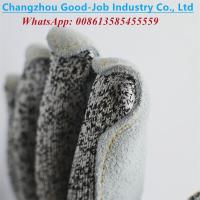 China Cow Split Leather Cut Resistant HPPE Anti Cut 13G Thickened Finger Covered  Protective Work  Hand Gloves for sale