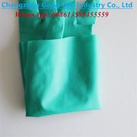 China 18mil NBR Industry Gloves Unlined Flocking Oilproof Puncture Chemical Resistant for sale