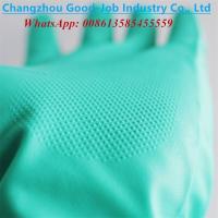 China 11mil Nitrile Heavy Duty Industry Gloves Unlined 3D Diamond Grain Puncture Oilproof Chemical Resistant for sale