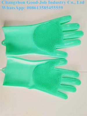 China Silicone Food Grade Protective Work Gloves Dishwashing Scrubber Gloves 160g for sale
