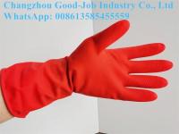 China Factory Directly Sale Household Latex Protective Work Gloves Unling Thickened 17mil Waterproof Cleaning Gloves for sale