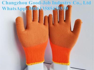 China Winter Thermal Flocking Protective Work Gloves Cold Resistant Foam Latex for sale