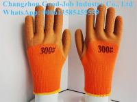 China Winter Thermal Flocking Protective Work Gloves Cold Resistant Foam Latex for sale