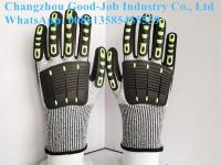 China Oilfield HPPE TPR Impact Protective Work Gloves Sandy Nitrile Coating Anti Impact Cut Resistant Gloves for sale