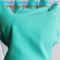 China 15mil Heavy Duty Industry Chemical Protective Work Gloves Sandy Nitrile for sale