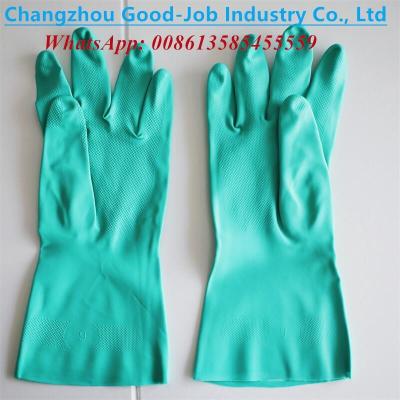 China Nitrile Heavy Duty Chemical Protective Work Gloves Thickened for sale