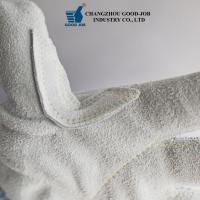 China Leather Cut Resistant Gloves HPPE Fiber Cow Split Leather Welding Gloves for sale