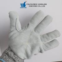 China Cow Split Leather Cut Resistant Gloves Thickened Finger Covered for sale