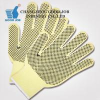 China Aramid Fiber Cut Resistant Work Gloves Level 5 Coated With PVC Dots for sale