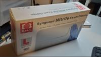 China BASIC SYNGUARD Nitrile Examination Gloves Powder Free ASTM D6319 F1671 510K for sale