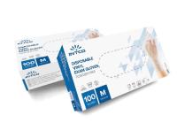 China EN455 ATSM D5250 INTCO Disposable Vinyl Examination Gloves Powder Free for sale