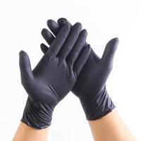 China Nitrile Powder Free Disposable Gloves Bulk Black Color for sale