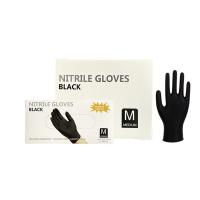 China Nitrile Powder Free Disposable Gloves Bulk Black Color for sale