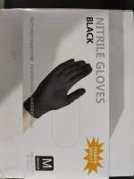 China Nitrile Powder Free Disposable Gloves Bulk Black Color for sale