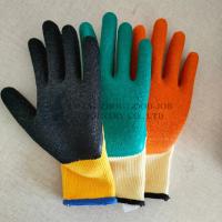 China 21 Yarn Knitted Industrial Working Gloves Latex Coated Free Sample for sale