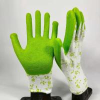 China Custom PU Flower Gardening Gloves 13 Gauge For Women for sale