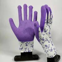 China Custom PU Flower Gardening Gloves 13 Gauge For Women for sale