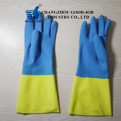 China Neoprene Rubber Latex Gloves Chemical Resistant For Furniture Paint Ink for sale