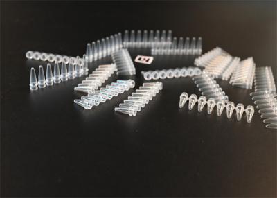 China Flexible Sterile PCR Tubes 0.1 mL Polypropylene 8-Strip with 250 μL Max Volume - RNase/DNase-Free for sale