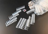 China Tamper Proof PCR 8 Strip Tubes 0.2ml with Attached Caps - Polypropylene Centrifuge Compatible for sale