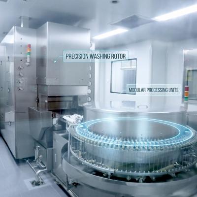 China sterile Glass Ampoule Filling Machine with Automatic Transfer Washing Filling and Sealing System for sale