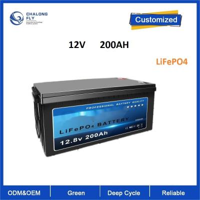 China 12v LiFePO4 Lithium battery pack 200ah with BMS for Solar Energy RV Truck Camp Boats Forklift for sale