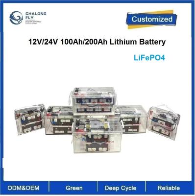 China CLF OEM 12v 24V LiFePO4 Lithium Battery Packs 100ah 200ah With BMS For Camp Boats for sale