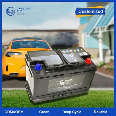 China CLF AGM ODM OEM Lifepo4 Start-Stop Battery For Auto MSF 12V 80Ah Accumulator Replacement Auxiliary Battery In Car for sale