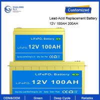 China Chargeable LiFePO4 Lithium Battery Packs 12.8V 100Ah for Lead Acid Replacement for sale
