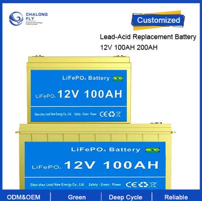 China Chargeable LiFePO4 Lithium Battery Packs 12.8V 100Ah for Lead Acid Replacement for sale