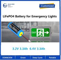 China CLF OEM ODM 3.2V 3.3Ah 6.4V 3.3Ah Lithium Battery LiFePO4 battery for Emergency lights for sale